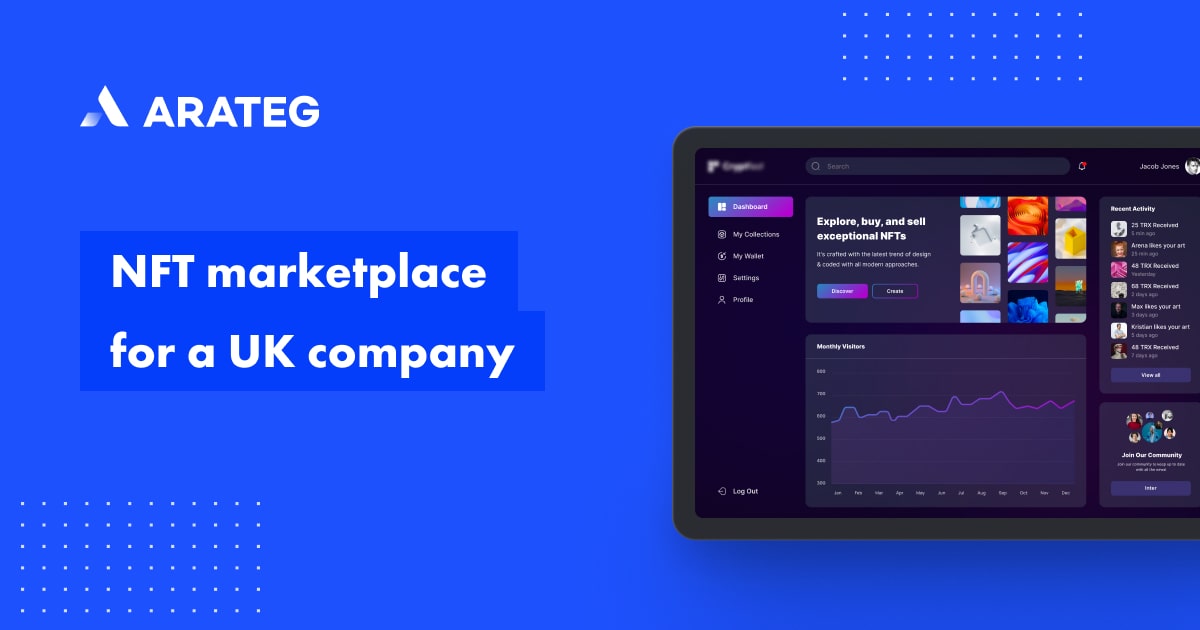 NFT marketplace on Tron blockchain for a UK company